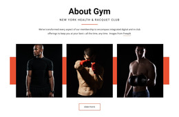 About Gym - One Page Template by Nicepage