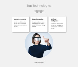 Top technologies - Website Template by Nicepage