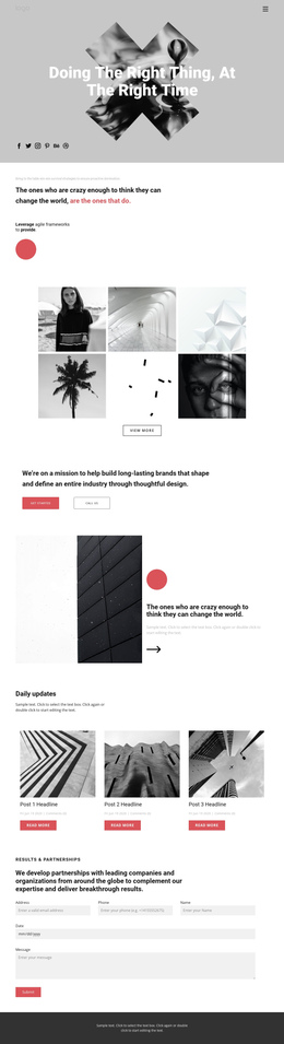 950 Art & Design One Page Templates