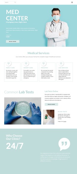 Modern medicine - Website Template by Nicepage