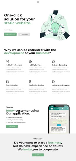 One click for success - Website Template by Nicepage