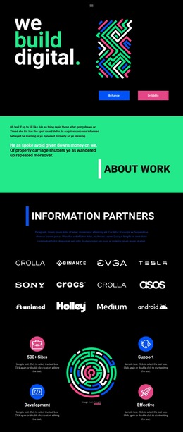 Creating an iconic brand identity HTML5 Template