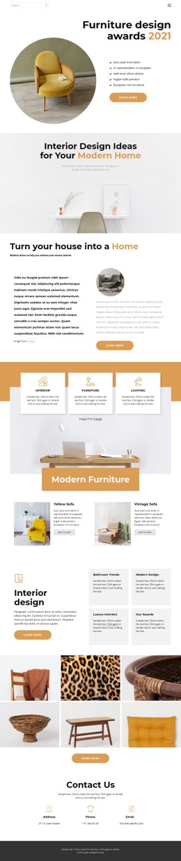 Furniture CSS Templates | Nicepage