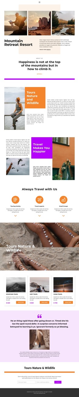 Travel Blog HTML Template