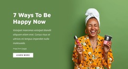7 ways to be happy now - Website Template by Nicepage
