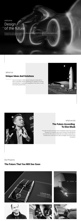 Design of future technology - Website Template by Nicepage