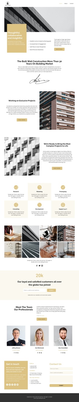 Design of Architecture - One Page Template by Nicepage
