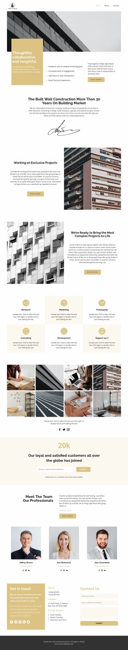 Design-led architecture practice Website Mockup