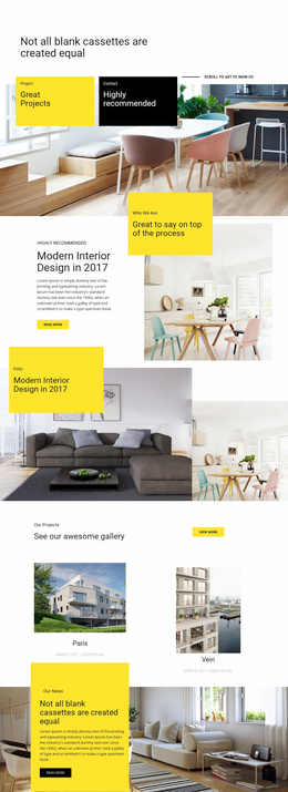 Minimalist modern interior Wix Template Alternative