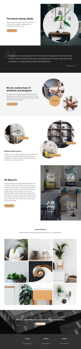 Workspaces and interior design - HTML5 Template by Nicepage