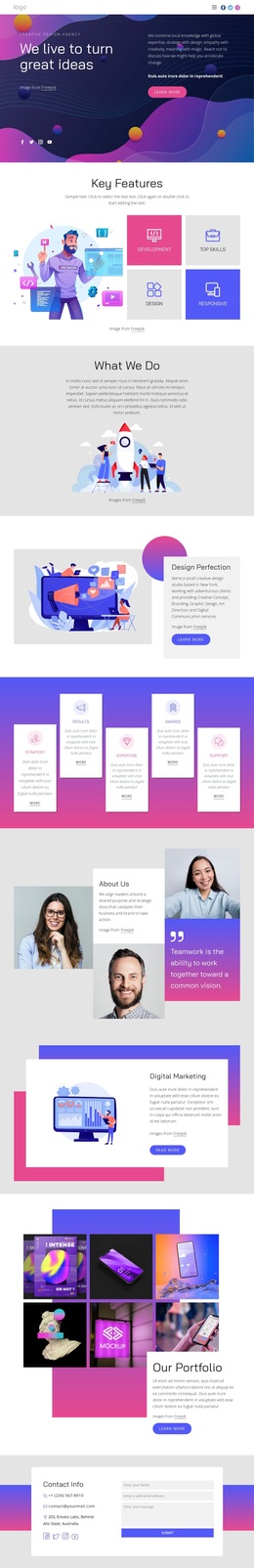 Personal page with portfolio - Template by Nicepage