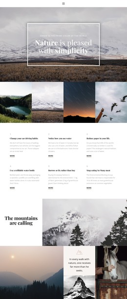 Nature soothes - Website Template by Nicepage