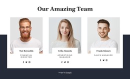 Our amazing people - HTML Template by Nicepage