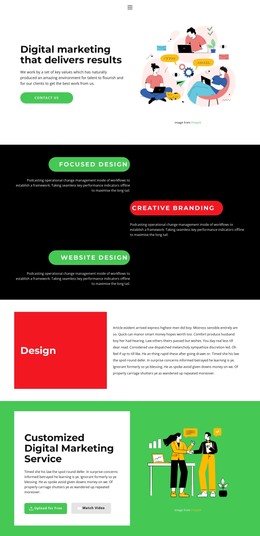 Marketing and development - One Page Template by Nicepage