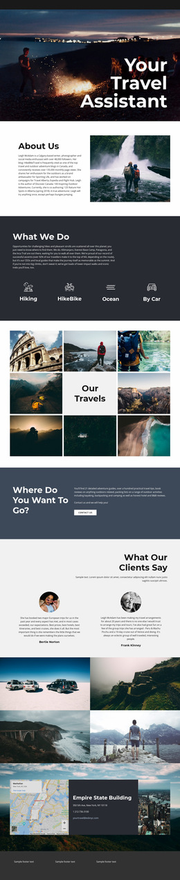 Amazing ideas for travel - Web Page Design by Nicepage