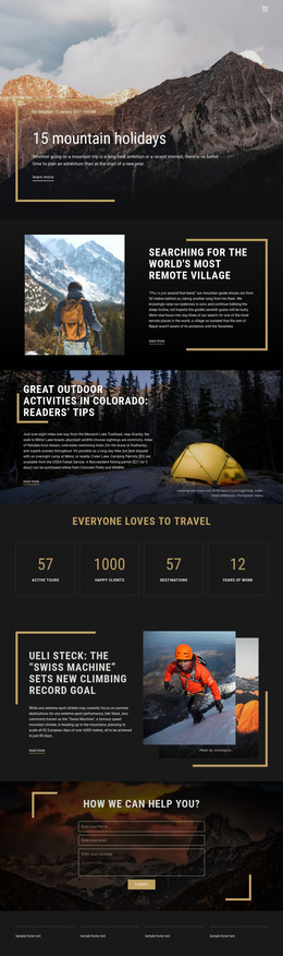 Travel Blog - HTML Template by Nicepage