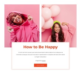 How to be happy - Website Template by Nicepage