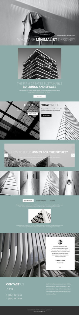 Constructive architecture HTML Template