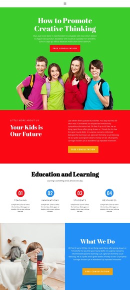 Children's learning online - HTML Template by Nicepage