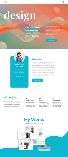 Creative designer - Website Template by Nicepage