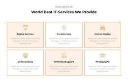 Check out the services - Website Template by Nicepage