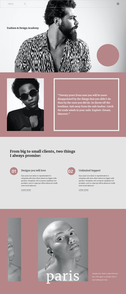 Fashion studio - Web Page Design by Nicepage