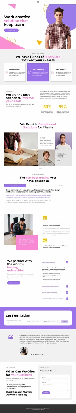 Quote Website Templates | Nicepage