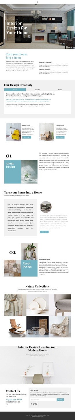 Minimalist modern interior Wix Template Alternative