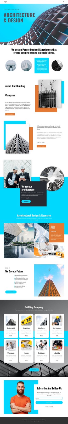 Constructive architecture HTML Template