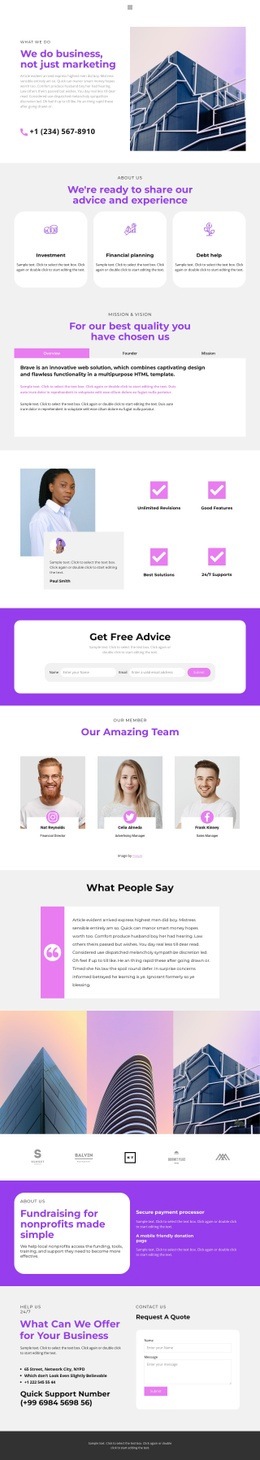 Business company - Html Code Example by Nicepage