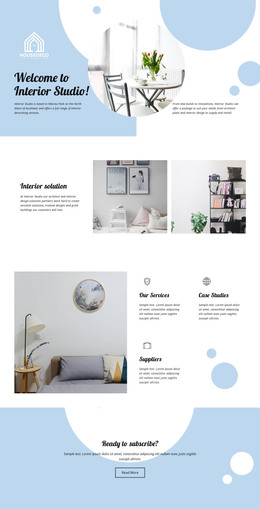 Interior Studio - HTML Template by Nicepage