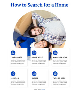 How to search home - Web Page Design by Nicepage