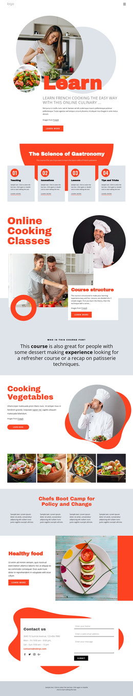 Tasty and fresh food - HTML Template by Nicepage