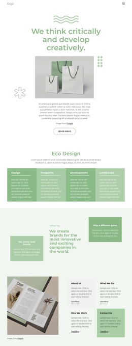 Ecodesign studio - Website Template by Nicepage