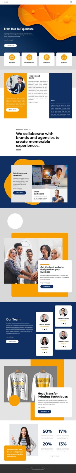 950 Art & Design One Page Templates