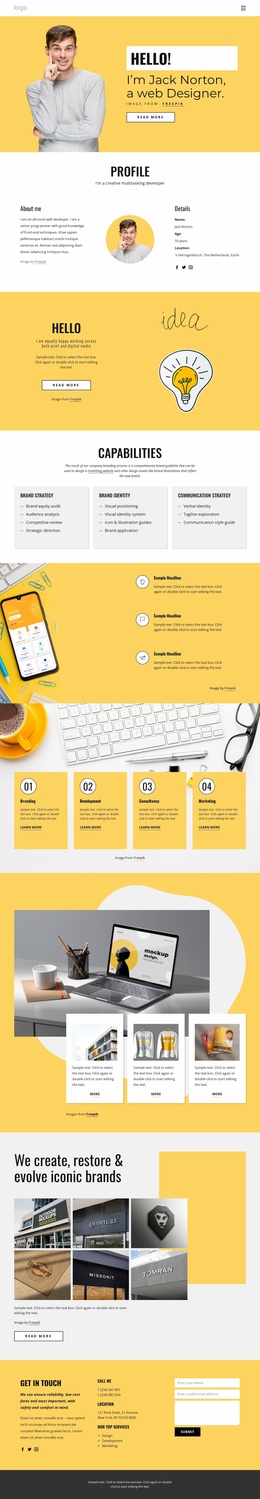 Profile Website Templates | Nicepage
