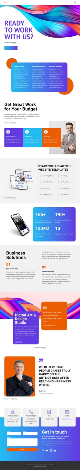 Grid repeater on gradient background - One Page Template by Nicepage