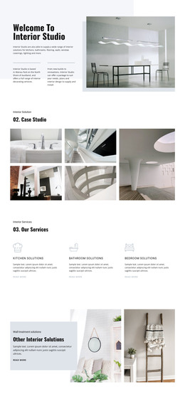 Welcome to interior studio - One Page Template by Nicepage