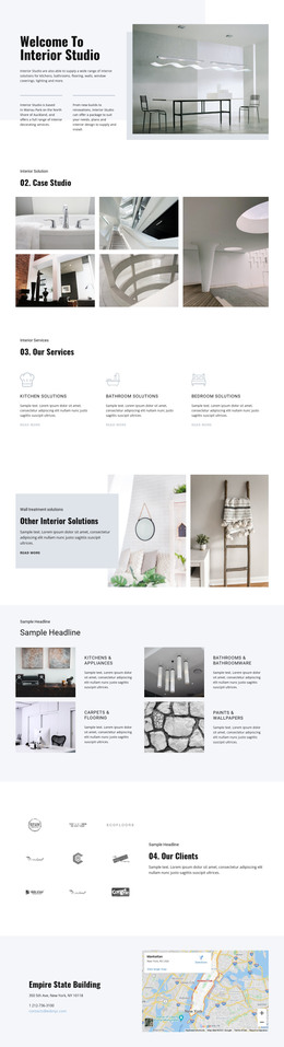 Modern living interior - HTML Template by Nicepage