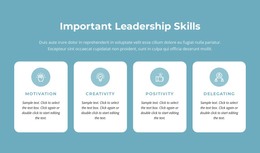 Important leadership skills - Website Template by Nicepage