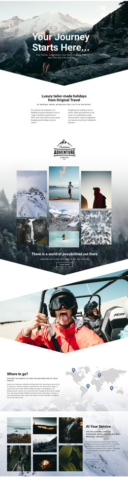 Mountain hiking travel - HTML Template by Nicepage