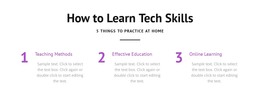 How to learn tech skills - Website Template by Nicepage