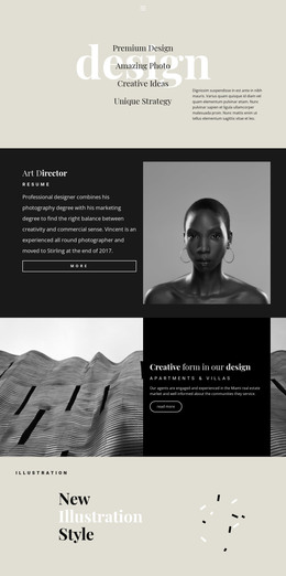 Directions of design studio HTML Template