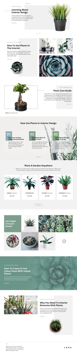 Plant CSS Templates | Nicepage