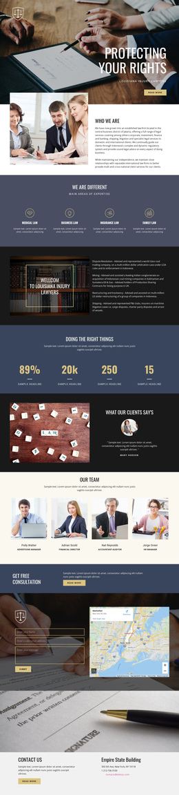 Lawyer One Page Templates | Nicepage