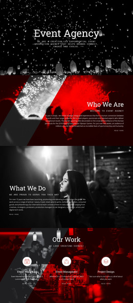 Event Agency - Website Template by Nicepage