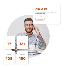 About us block - CSS Template by Nicepage
