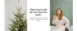 Time for new year party - One Page Template by Nicepage