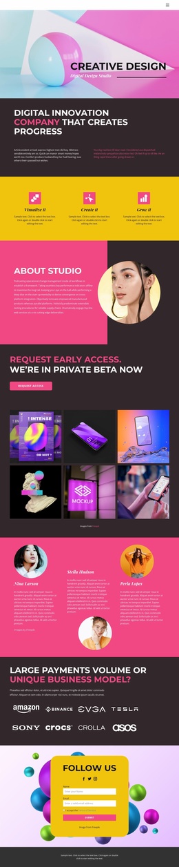 Model Website Templates | Nicepage