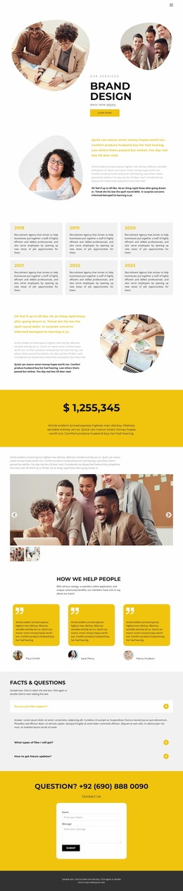 Facts Website Templates | Nicepage
